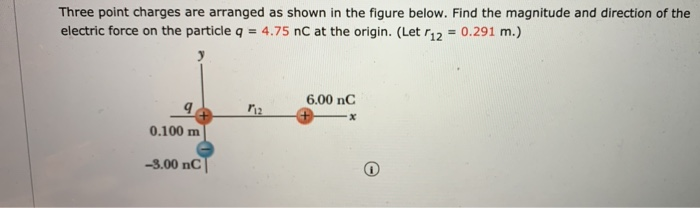 Solved Three point charges are arranged as shown in the | Chegg.com