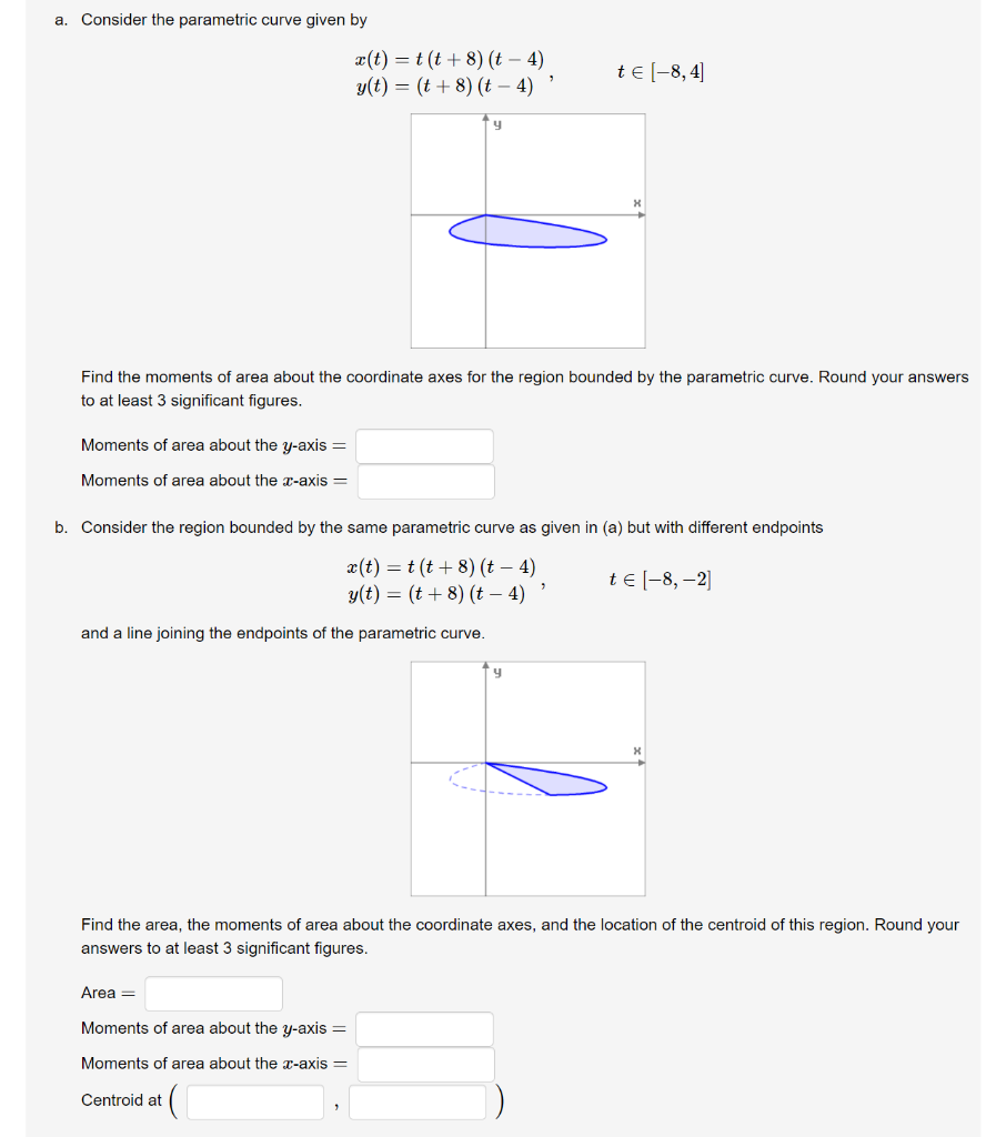 Solved (1 point) Recall that the differential area moments | Chegg.com