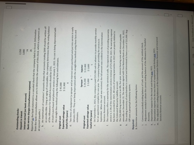 Solved Comprehensive Problem Bug-Off Exterminatôrs (Algo) O. | Chegg.com