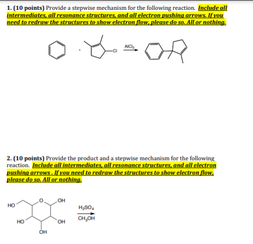 Solved Provide the product and a stepwise mechanism for the | Chegg.com