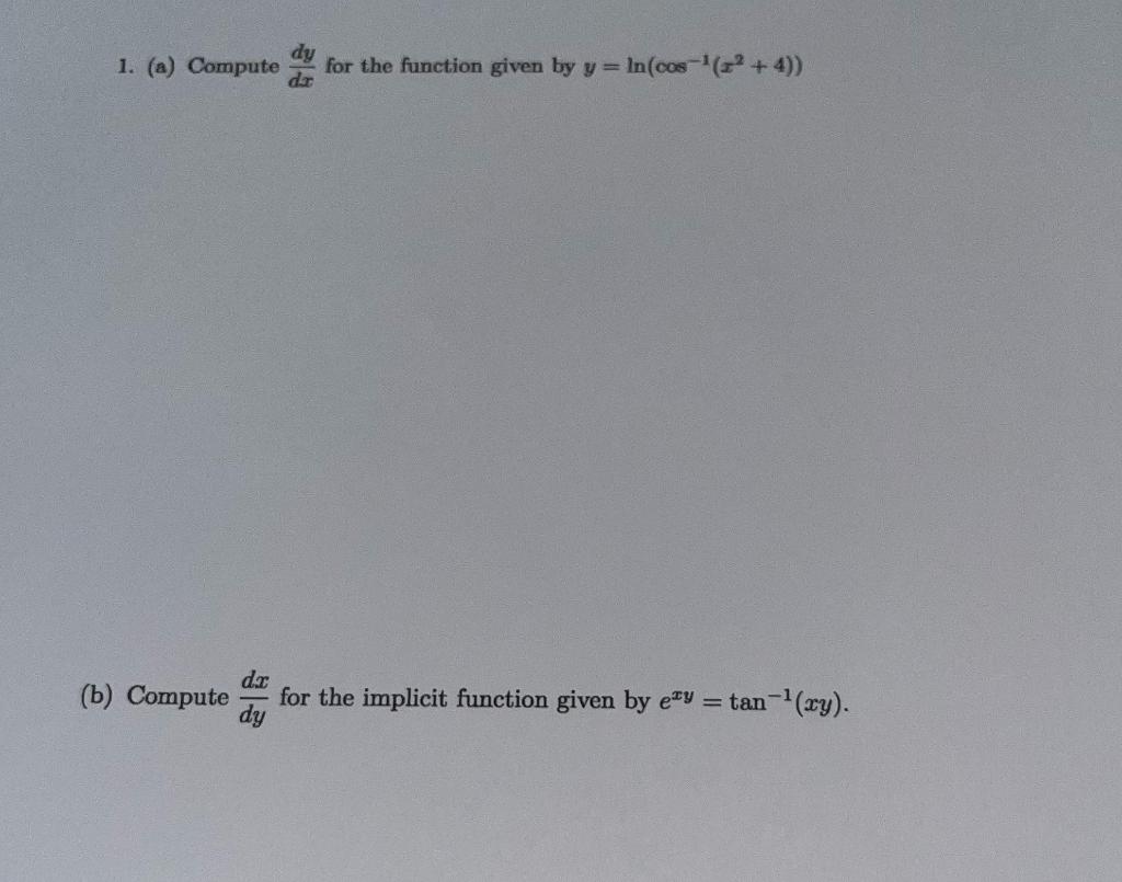 Solved 1. (a) Compute for the function given by y = | Chegg.com Solved 1. (a) Compute for the function given by y = | Chegg.com