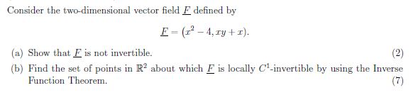Solved Consider the two-dimensional vector field F defined | Chegg.com