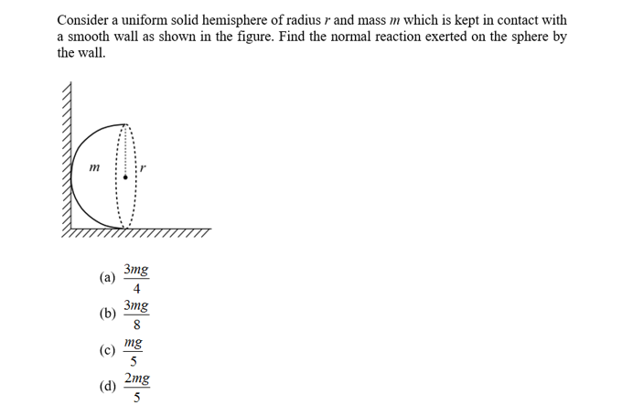 Solved Consider a uniform solid hemisphere of radius r and | Chegg.com