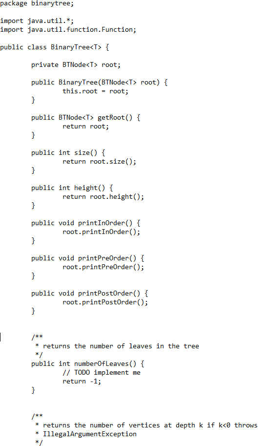 Solved You need to implement the following classes: - | Chegg.com