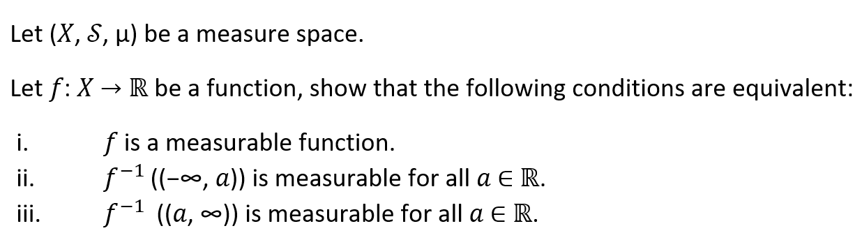 Solved Let (X,δ,μ) be a measure space. Let f:X→R be a | Chegg.com