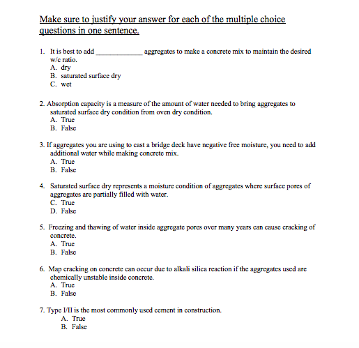 Solved Make sure to justify your answer for each of the | Chegg.com