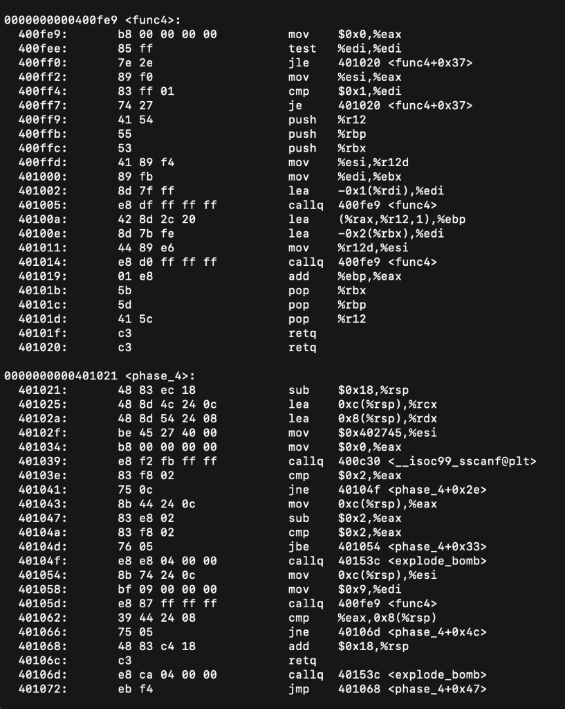 Solved Need help in defusing the binary bomb! I'm stuck at | Chegg.com