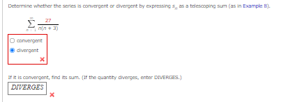 Solved Determine whether the series is comergent ar dhergent | Chegg.com