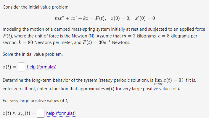 Solved Consider the initial value | Chegg.com
