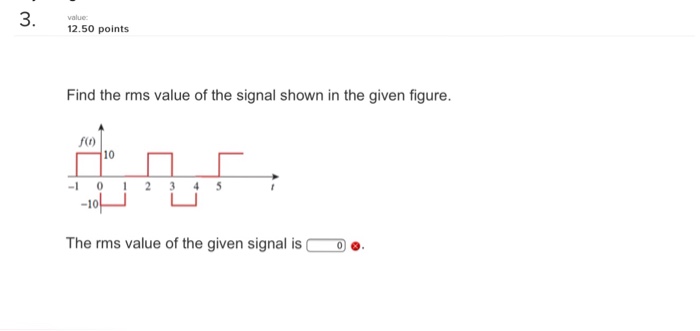 Solved Find the rms value of the signal shown in the given | Chegg.com
