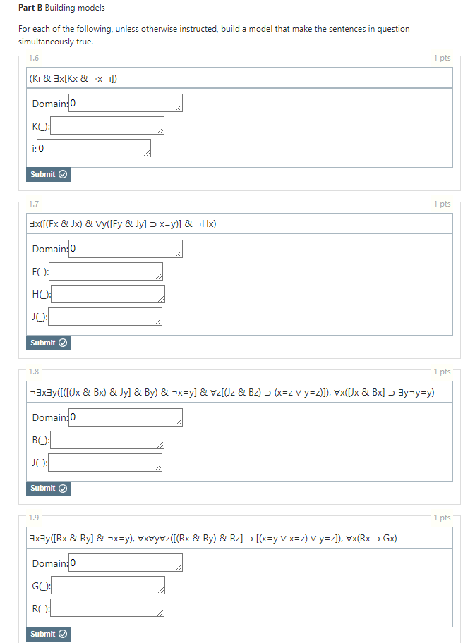 Solved Building Models. Build a model that makes the | Chegg.com