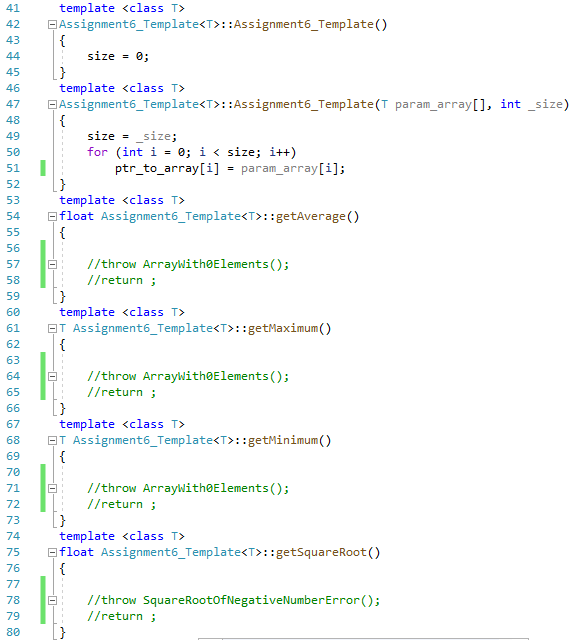 Solved What am I missing in my template in getAverage, | Chegg.com