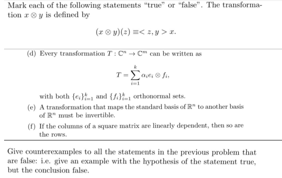 Solved Mark each of the following statements "true" or | Chegg.com
