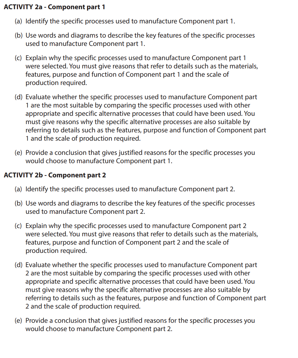Solved (a) Identify the specific material used to make | Chegg.com