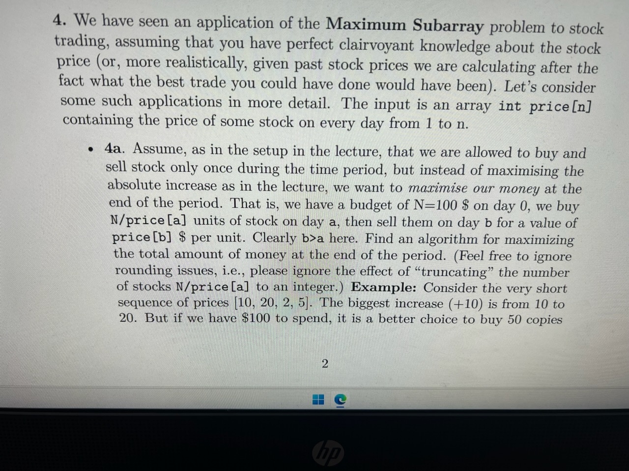 Solved 4. We have seen an application of the Maximum | Chegg.com