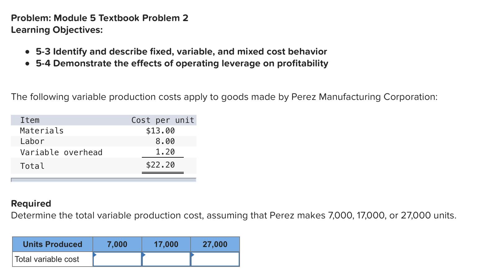 Solved Problem: Module 5 Textbook Problem 2 Learning | Chegg.com