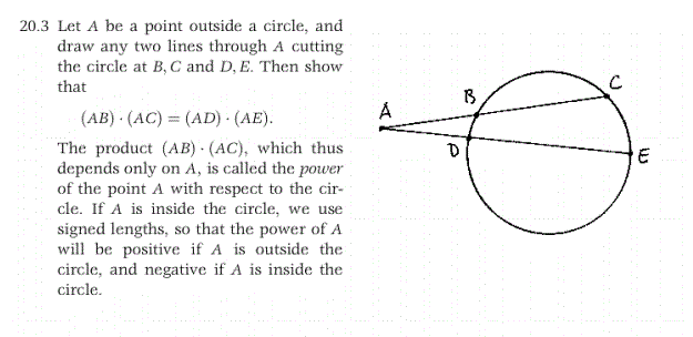 Solved 20.3 Let A be a point outside a circle, and draw any | Chegg.com