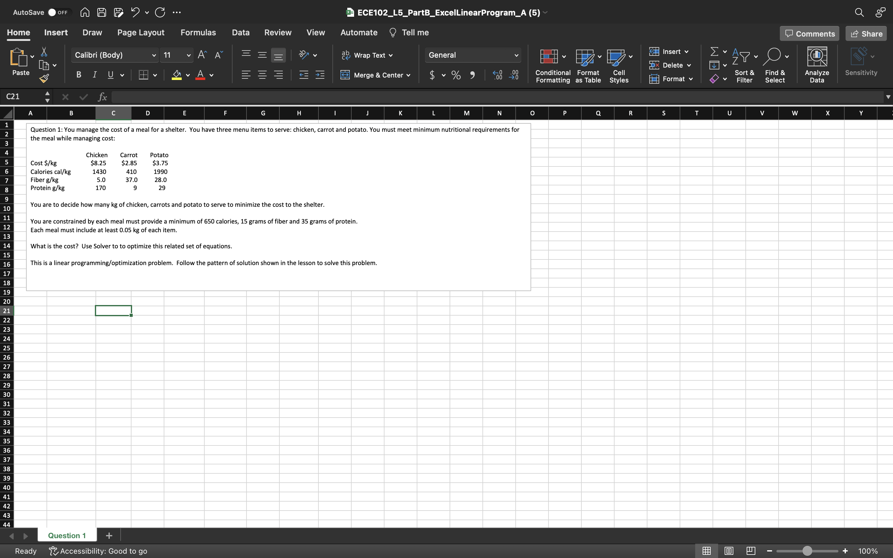 Solved Please Answer the work inside a excel sheet and show | Chegg.com
