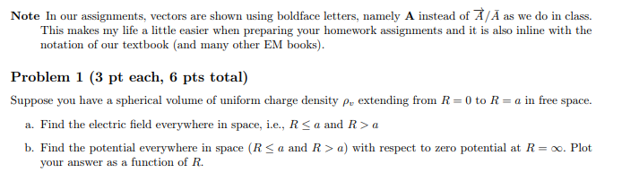 Solved Note In our assignments, vectors are shown using | Chegg.com
