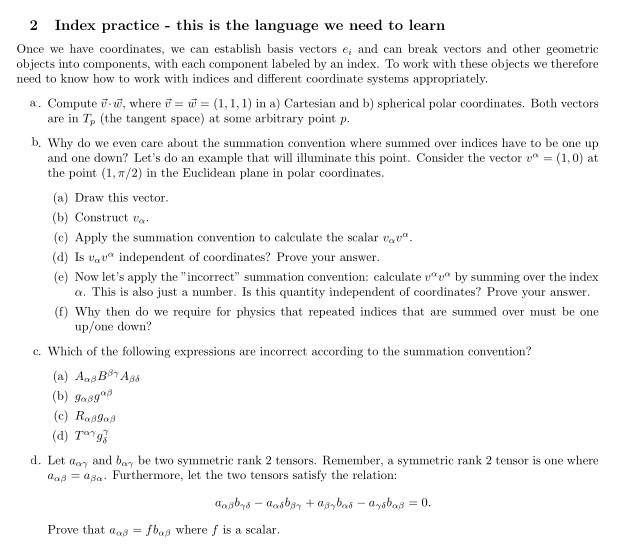 Solved 2 Index practice - this is the language we need to | Chegg.com
