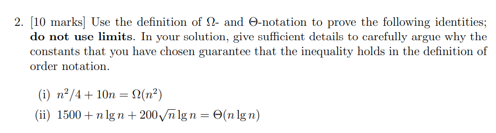 Solved Note that lg n means log2 n. Answers using ChatGPT or | Chegg.com