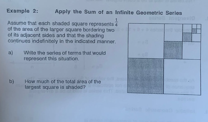 Solved Example 2: Apply the Sum of an Infinite Geometric | Chegg.com