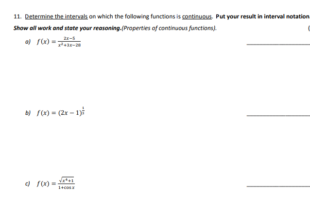 Solved Determine the intervals on which the following | Chegg.com