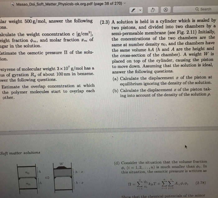 Masao Doi_Soft Matter Physicsb-ok.org.pdf (page 38 of | Chegg.com