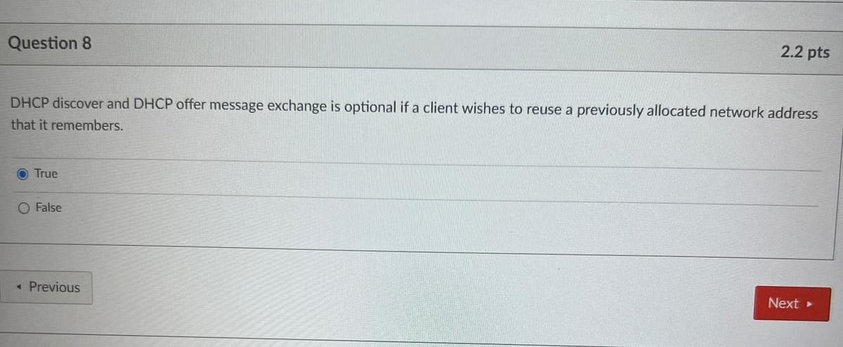 Solved DHCP discover and DHCP offer message exchange is | Chegg.com