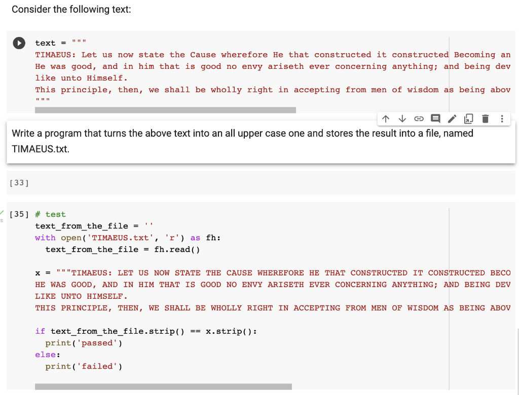 Solved text = " " " TIMAEUS: Let us now state the Cause | Chegg.com