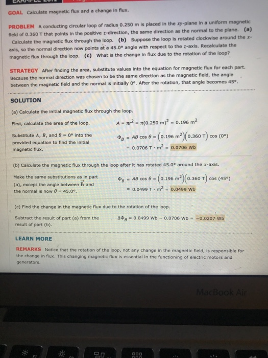 Solved GOAL Calculate magnetic flux and a change in flux. M | Chegg.com