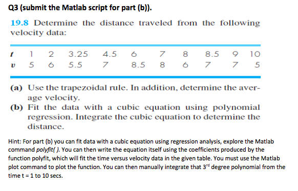 Solved Q3 Submit The Matlab Script For Part B 198 2566
