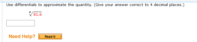 Solved Use differentials to approximate the quantity. (Give | Chegg.com