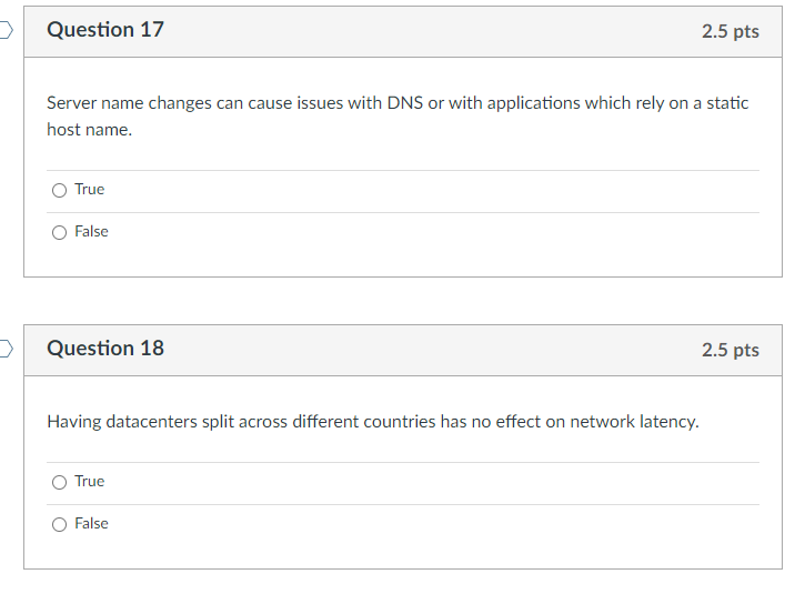 Solved Server name changes can cause issues with DNS or with | Chegg.com