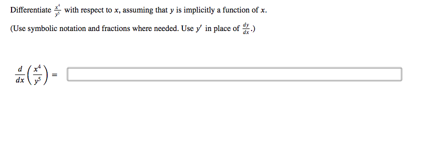 Solved Consider the implicit function. e = sin (5x) dy | Chegg.com