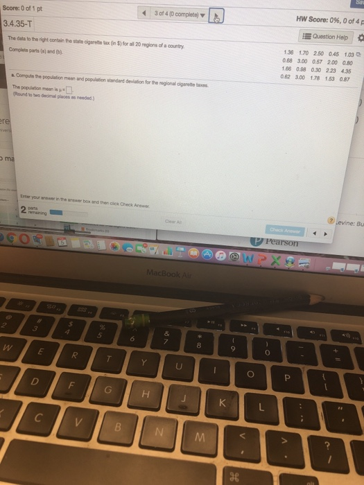 Solved Homework Chapter 3 Part 2 Round To Hw Score 0