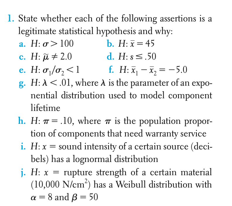 Solved 1. State whether each of the following assertions is | Chegg.com