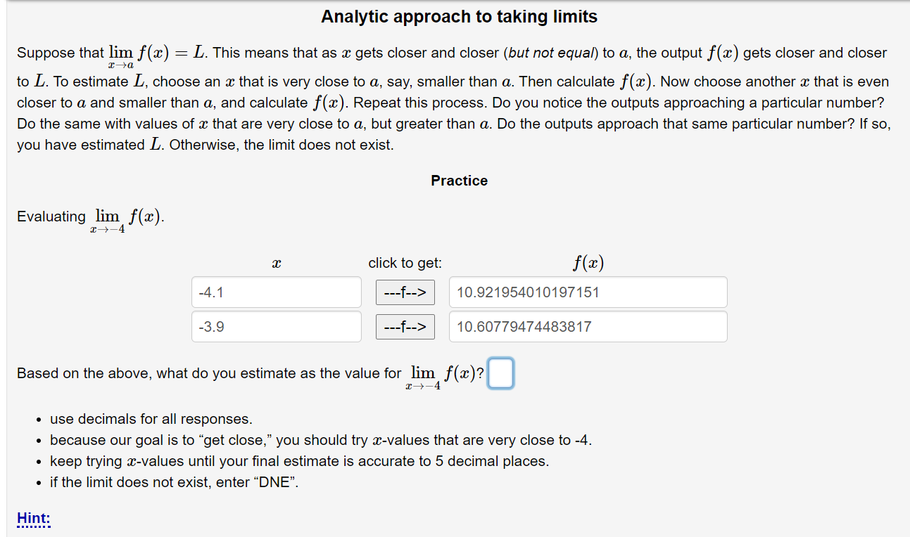 Solved Analytic approach to taking limits -a Suppose that | Chegg.com