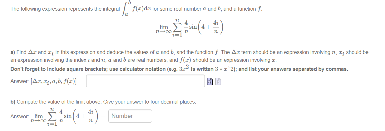 Solved The following expression represents the integral | Chegg.com