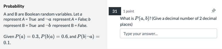 Solved Probability A and B are Boolean random variables. Let | Chegg.com