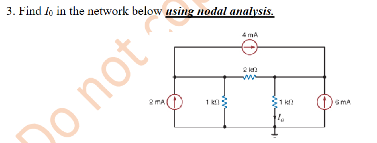 Solved Find I0 in ﻿the network below using nodal analysis. | Chegg.com
