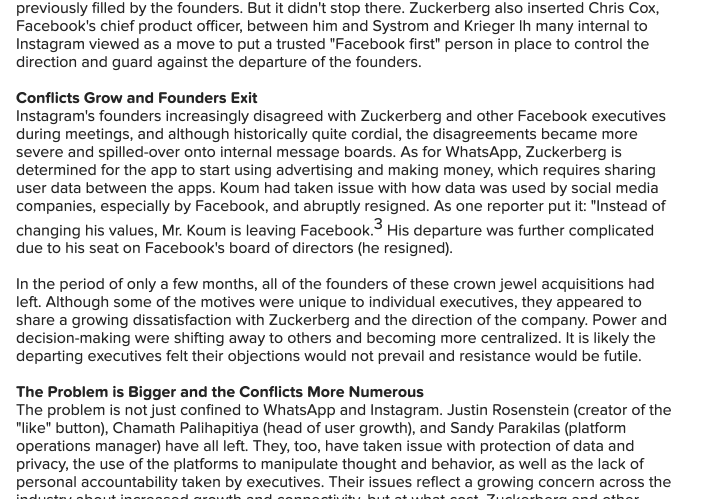 Solved Read about what happened after Facebook made some key | Chegg.com