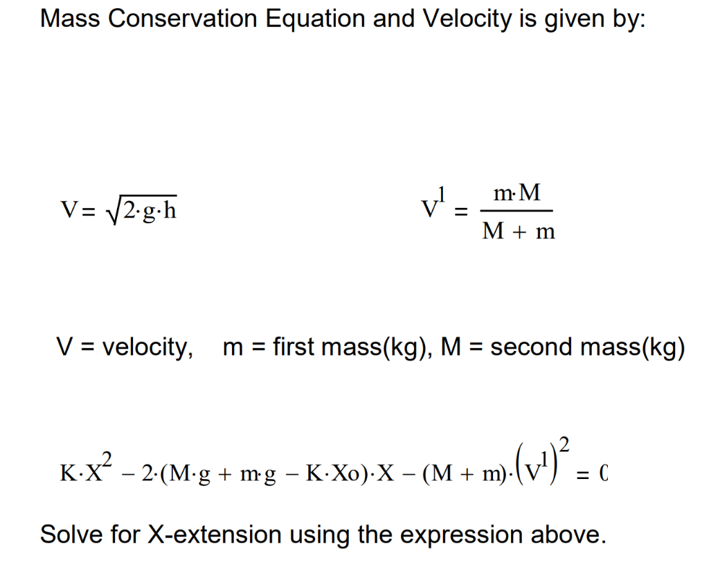Mass Conservation Equation and Velocity is given by: | Chegg.com