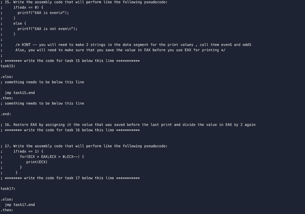 Solved ; 4. Add the value at address B to eax ; ******** | Chegg.com