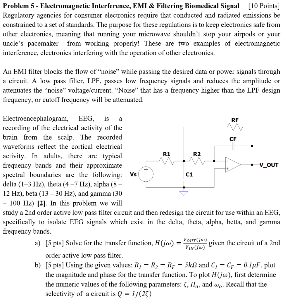 Solved Problem 5 - Electromagnetic Interference, EMI & | Chegg.com