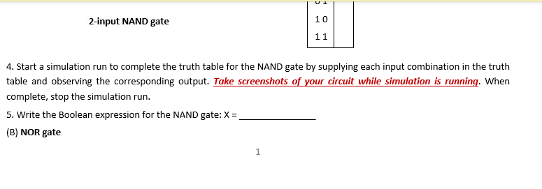 Solved U 2-input NAND gate 10 11 4. Start a simulation run | Chegg.com