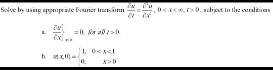 Solved Solve by using appropriate Fourier transform , 0 0, | Chegg.com