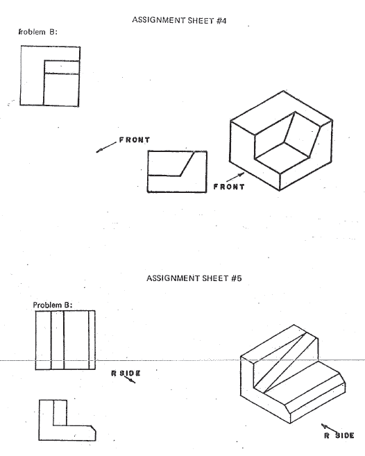 Solved Construct the front view of Problems A and B on | Chegg.com
