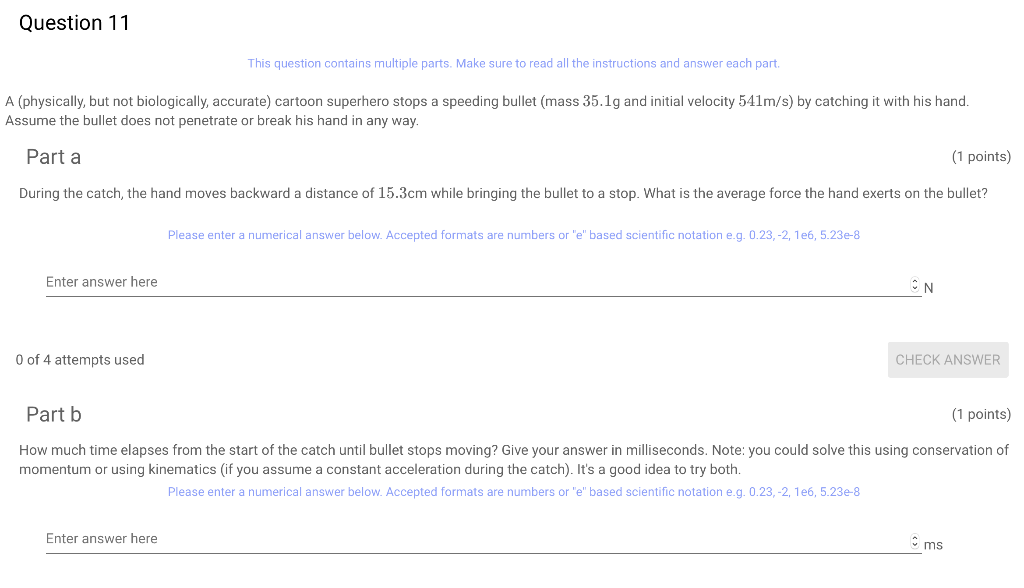 Solved Question 11 This question contains multiple parts. | Chegg.com