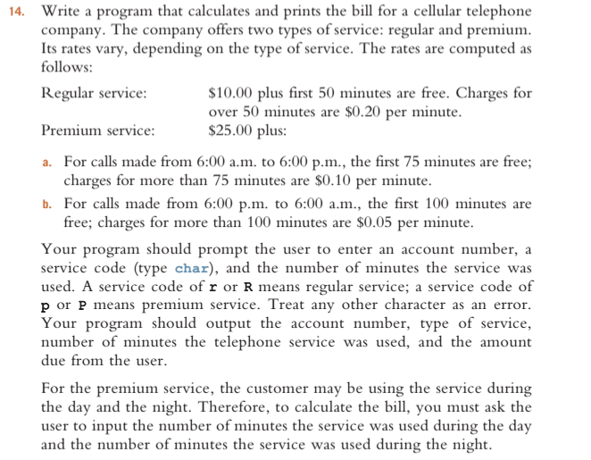 Solved 14 Write A Program That Calculates And Prints The 